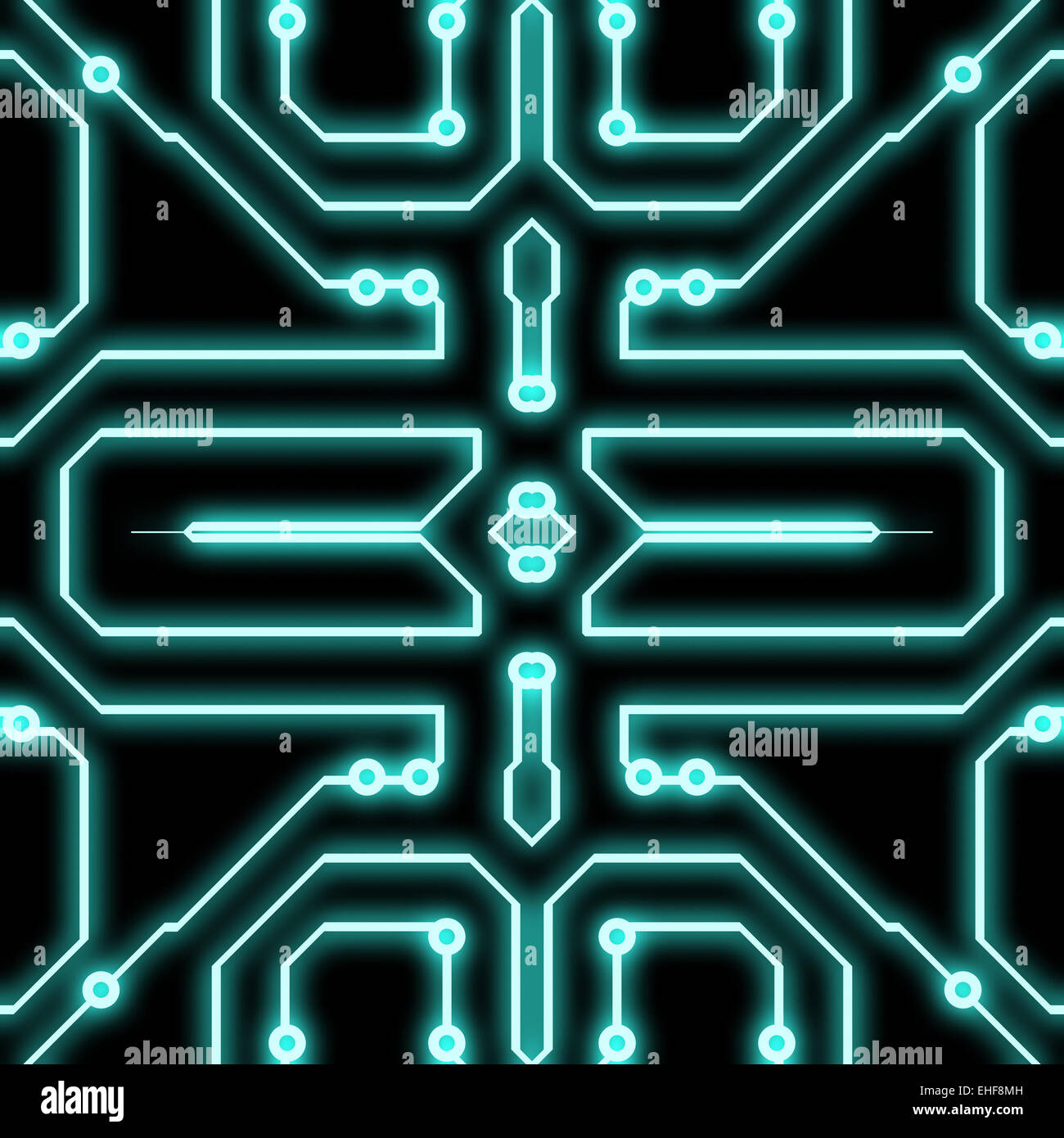 blue circuit diagram glowing Stock Photo - Alamy