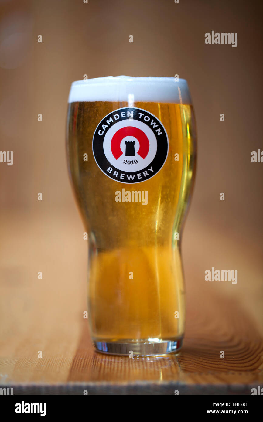 A Pint of Lager at Camden Town Brewery London Stock Photo - Alamy