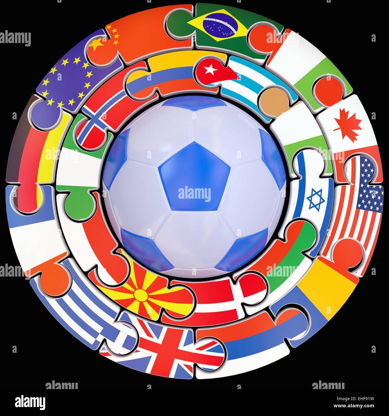 World flags and puzzle hi-res stock photography and images - Alamy