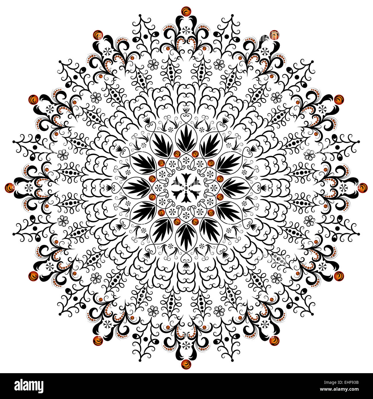 Decorative round frame Stock Photo - Alamy