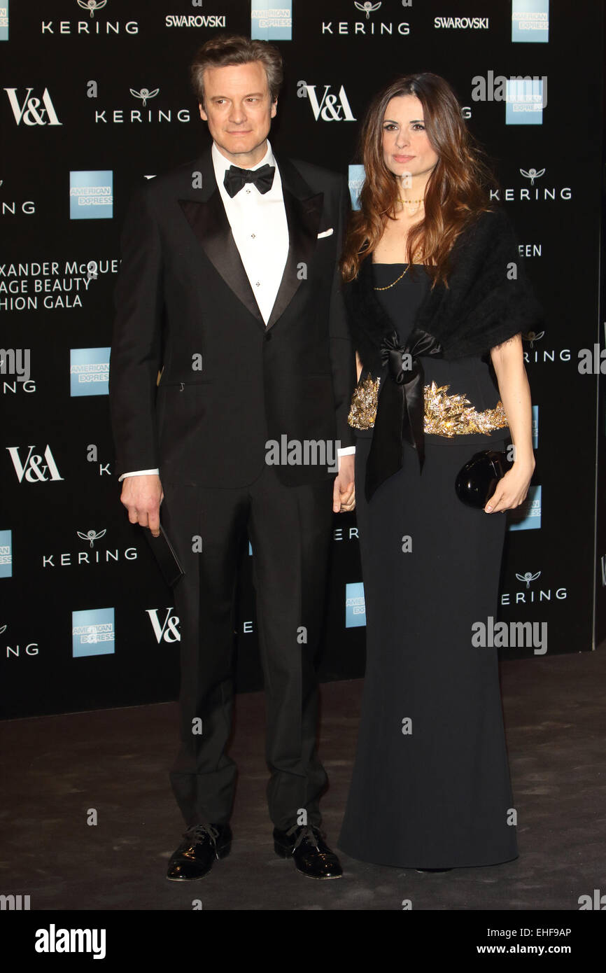 London. UK. Colin and Livia Firth at Alexander McQueen: Savage Beauty ...