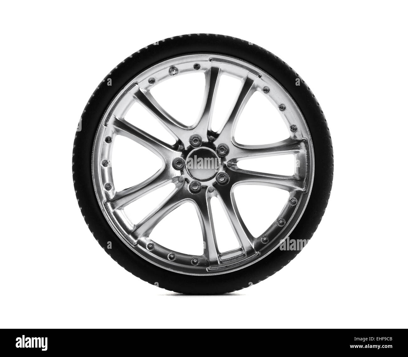 Car wheels on white background Stock Photo - Alamy