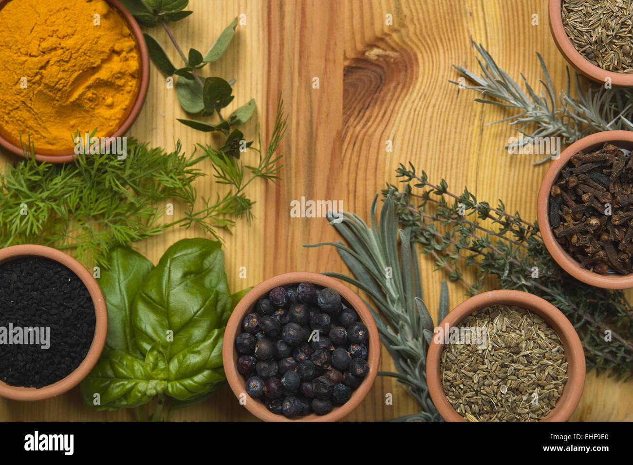 spices and herbs Stock Photo - Alamy