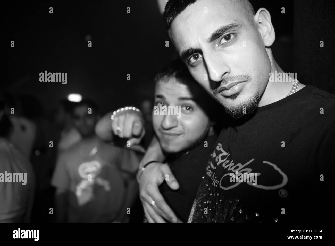 Two guys at La Bomba at Ministry of Sound 6th August 2009 Stock Photo ...