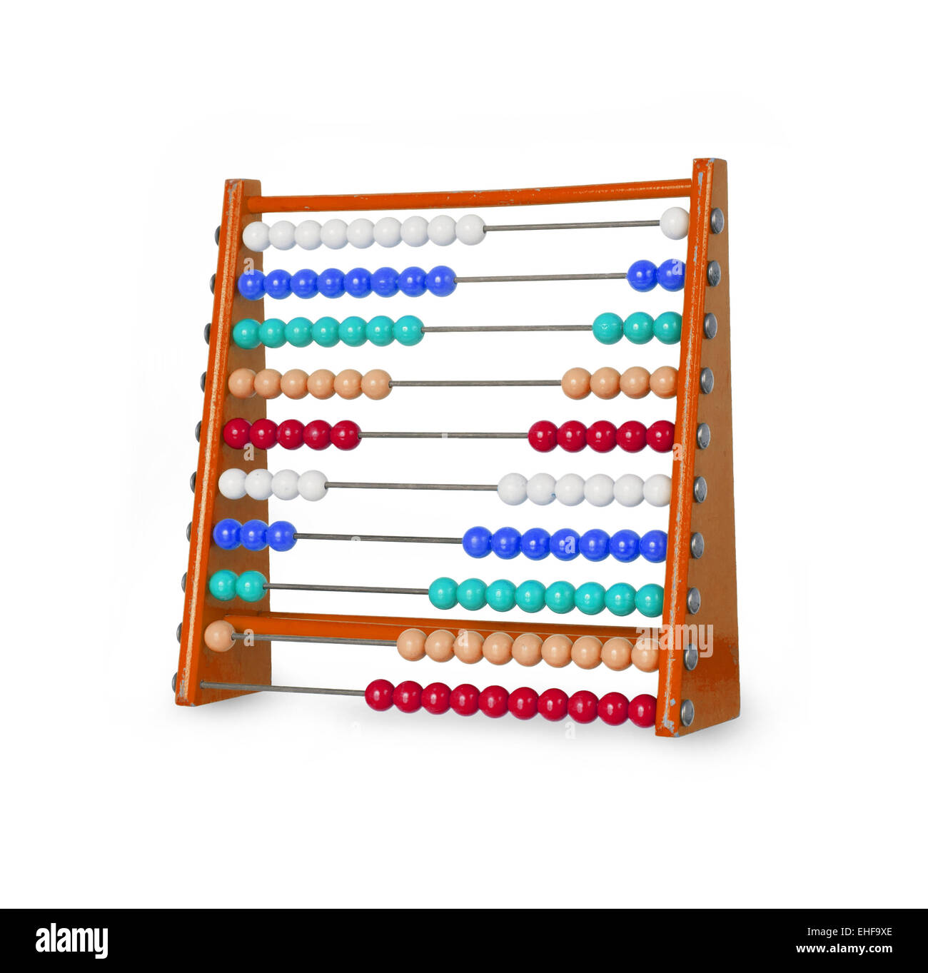 Old abacus isolated on a white background Stock Photo - Alamy
