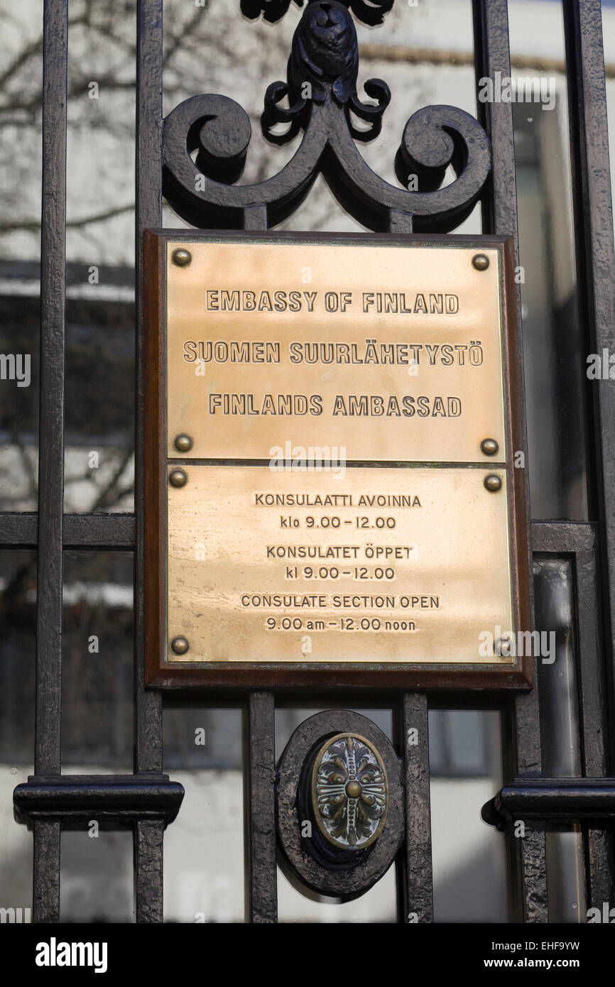 Embassy signage hi-res stock photography and images - Alamy