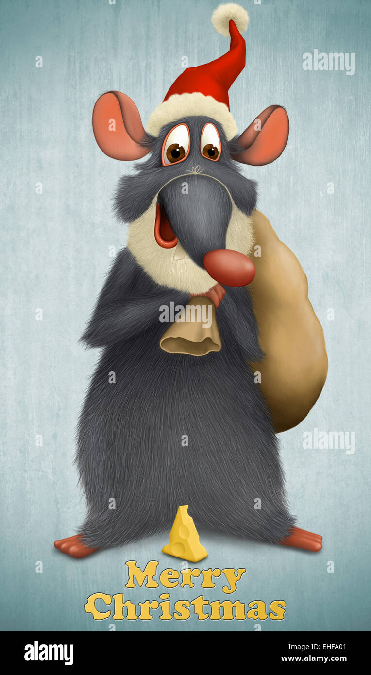 Merry Christmas Mouse Stock Photo - Alamy