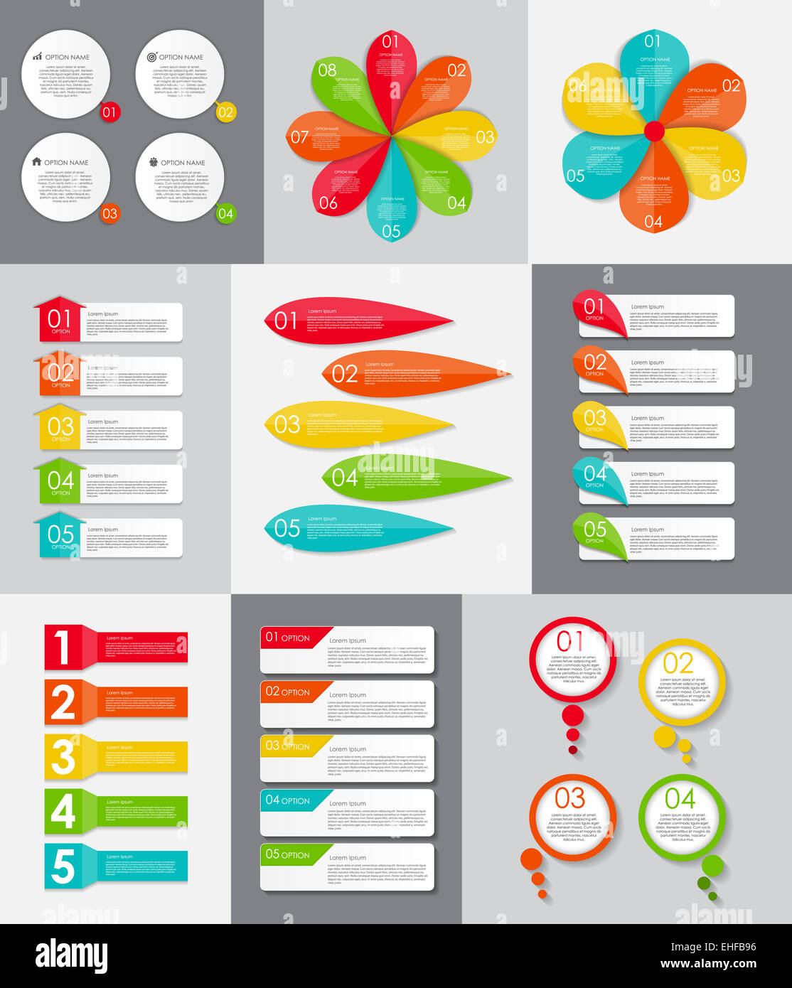 Big Set of Infographic Banner Templates for Your Business Vector Stock ...