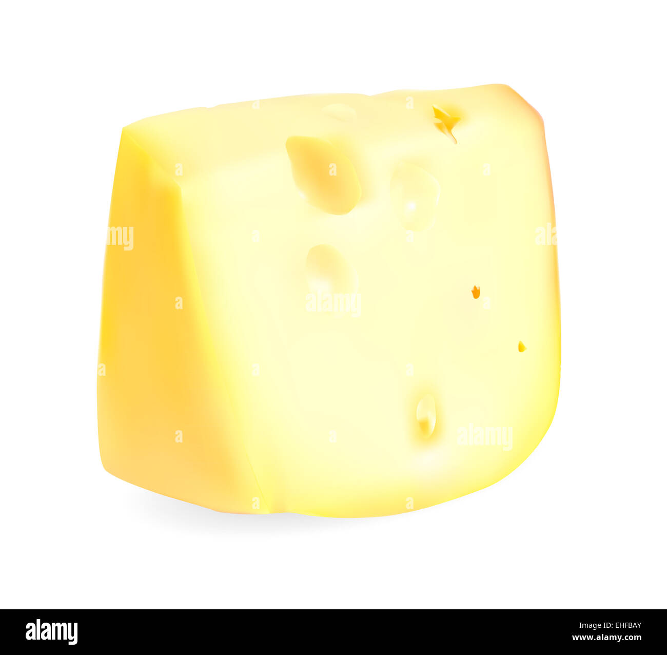 Realistic Cheese Vector Illustration Stock Photo - Alamy