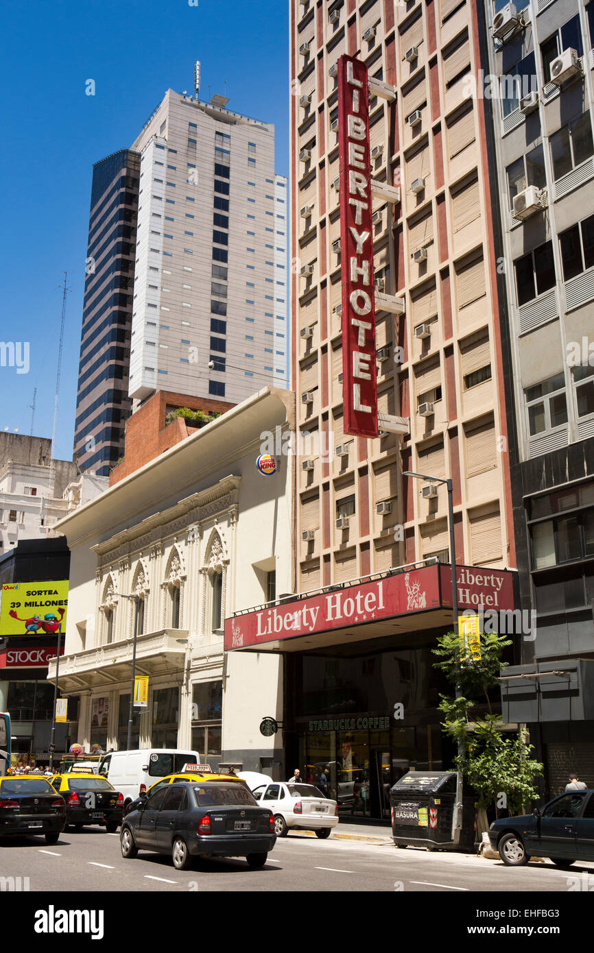 Argentina, Buenos Aires, Avenida Corrientes, Liberty Hotel Stock Photo ...
