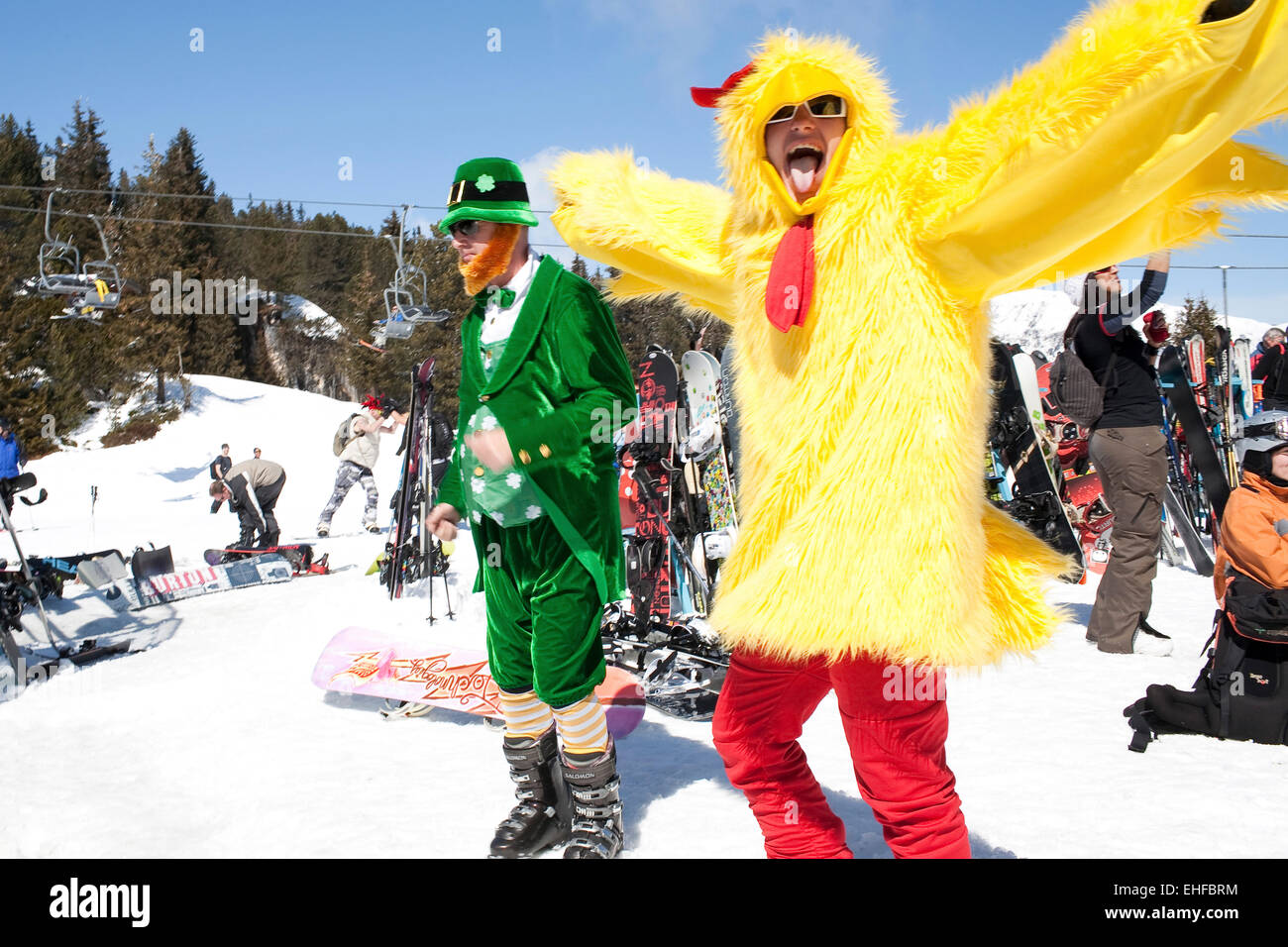 Snowbombing 2010 at Mayrhofen Austria Stock Photo - Alamy