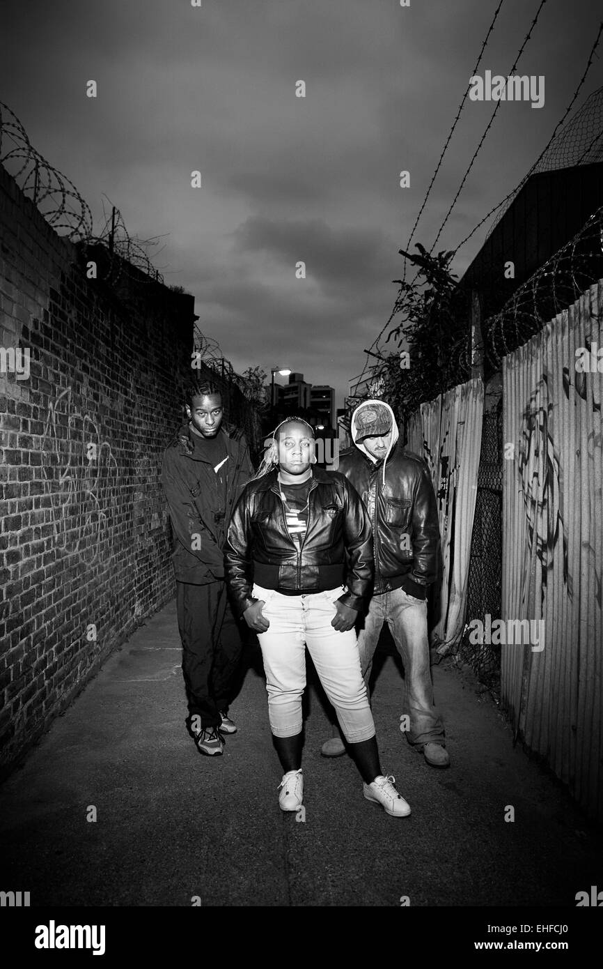 Portrait of Flowdan Warrior Queen and The Bug in London Stock Photo - Alamy