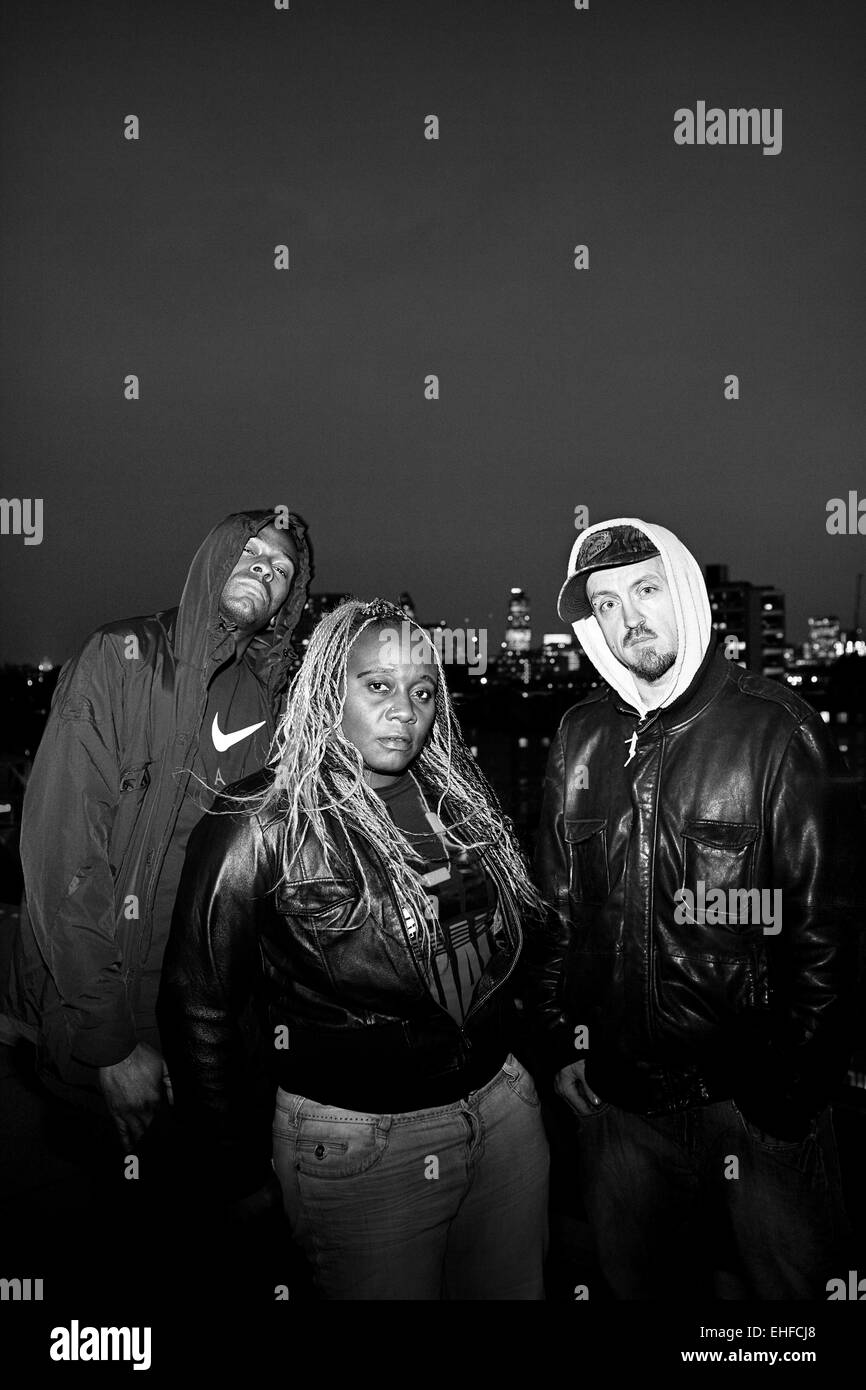 Portrait of Flowdan Warrior Queen and The Bug in London Stock Photo - Alamy