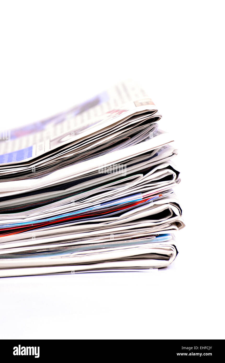 Read newspaper Post Stock Photo - Alamy