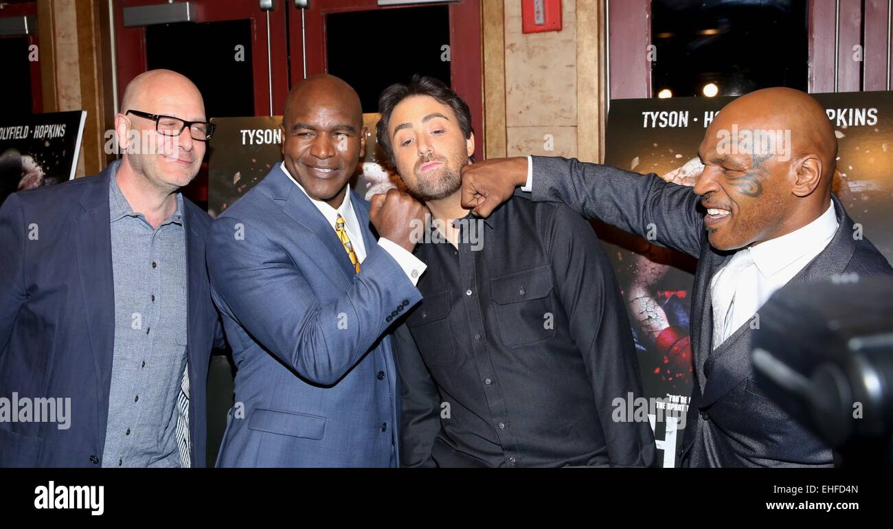 New York, NY, USA. 12th Mar, 2015. Lou DiBella, Evander Holyfield, Bert ...