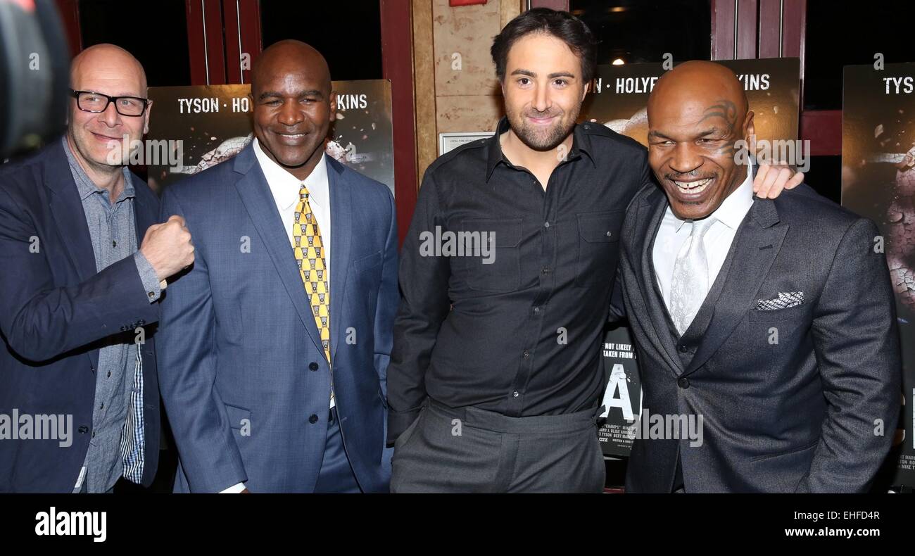 New York, NY, USA. 12th Mar, 2015. Lou DiBella, Evander Holyfield, Bert ...