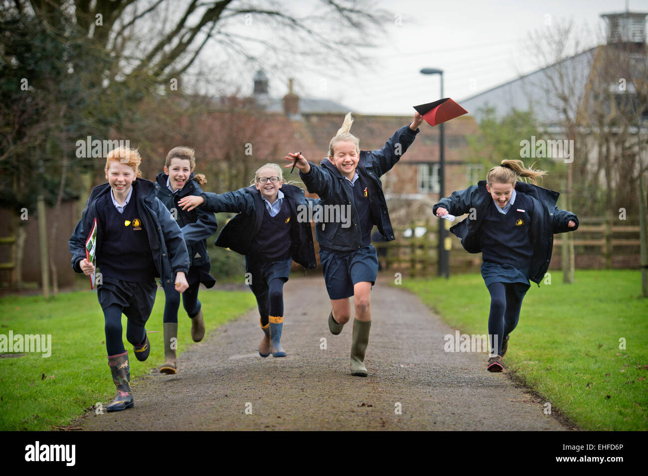 Children late for school hi-res stock photography and images - Alamy
