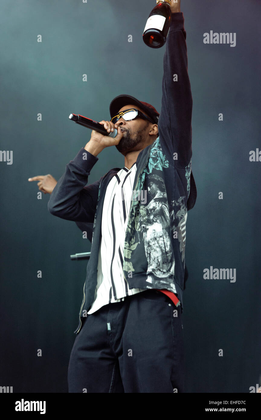 RZA of the Wu-Tang Clan live on the Pyramid stage at Glastonbury ...
