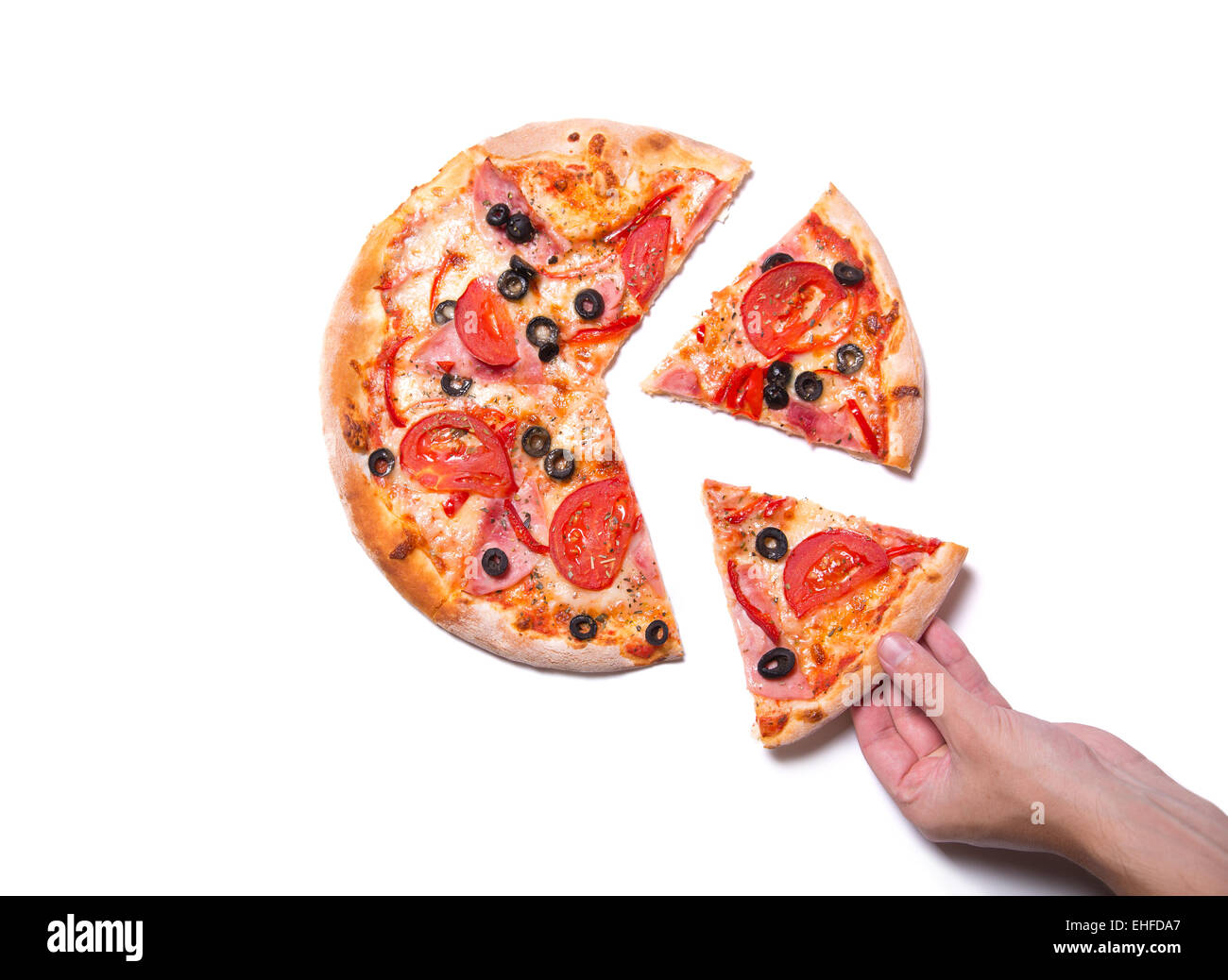 Pizza slice top view hi-res stock photography and images - Alamy