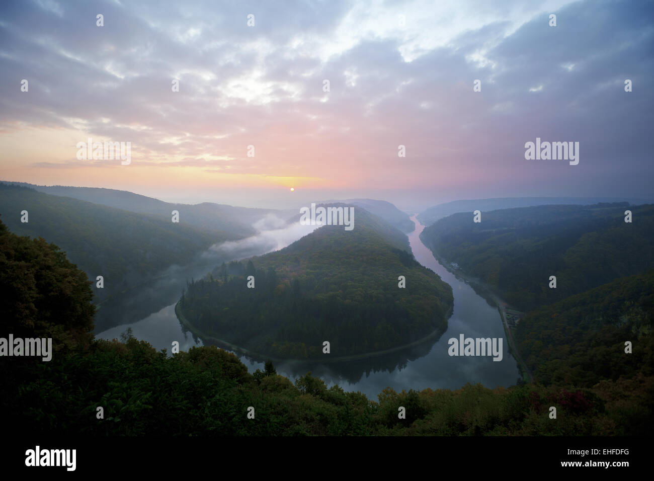 saar loop near Mettlach, Saarland, Germany Stock Photo - Alamy