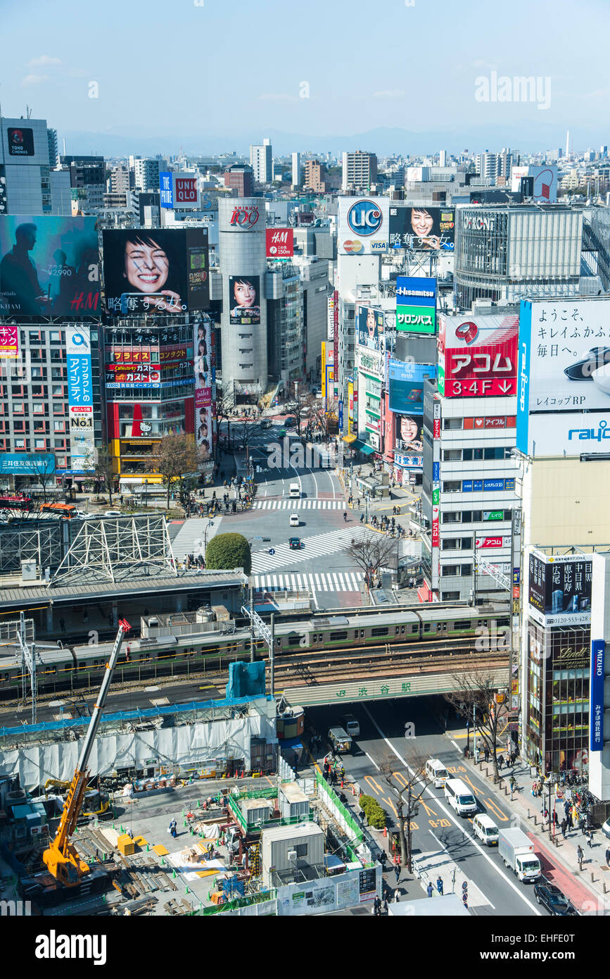 Aerial view of Shibuya,Tokyo,Japan Stock Photo - Alamy