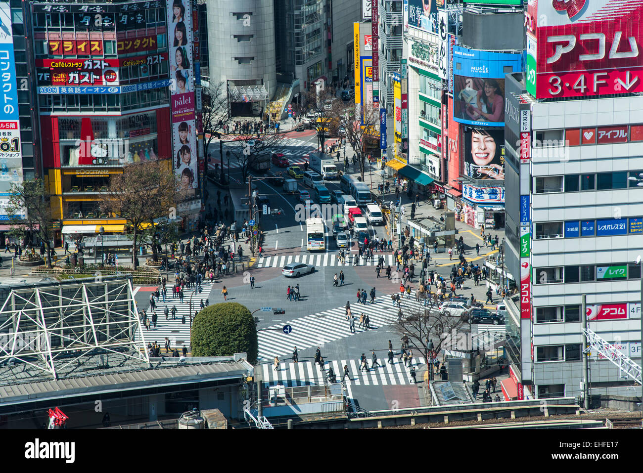 Aerial view of Shibuya,Tokyo,Japan Stock Photo - Alamy