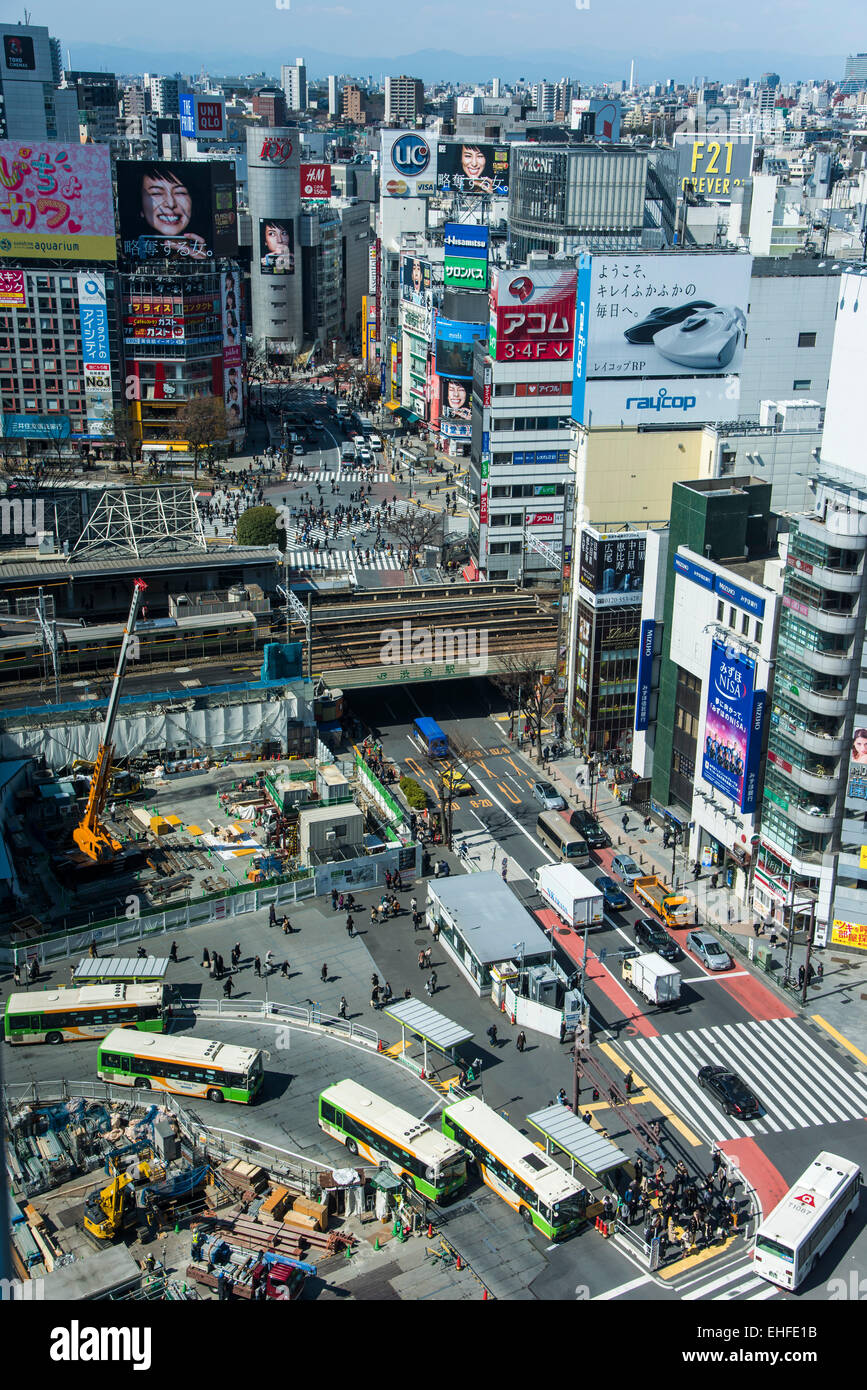 Aerial view of Shibuya,Tokyo,Japan Stock Photo - Alamy