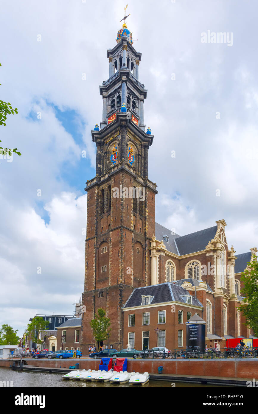 Westerkerk church and prinsengracht canal hi-res stock photography and ...