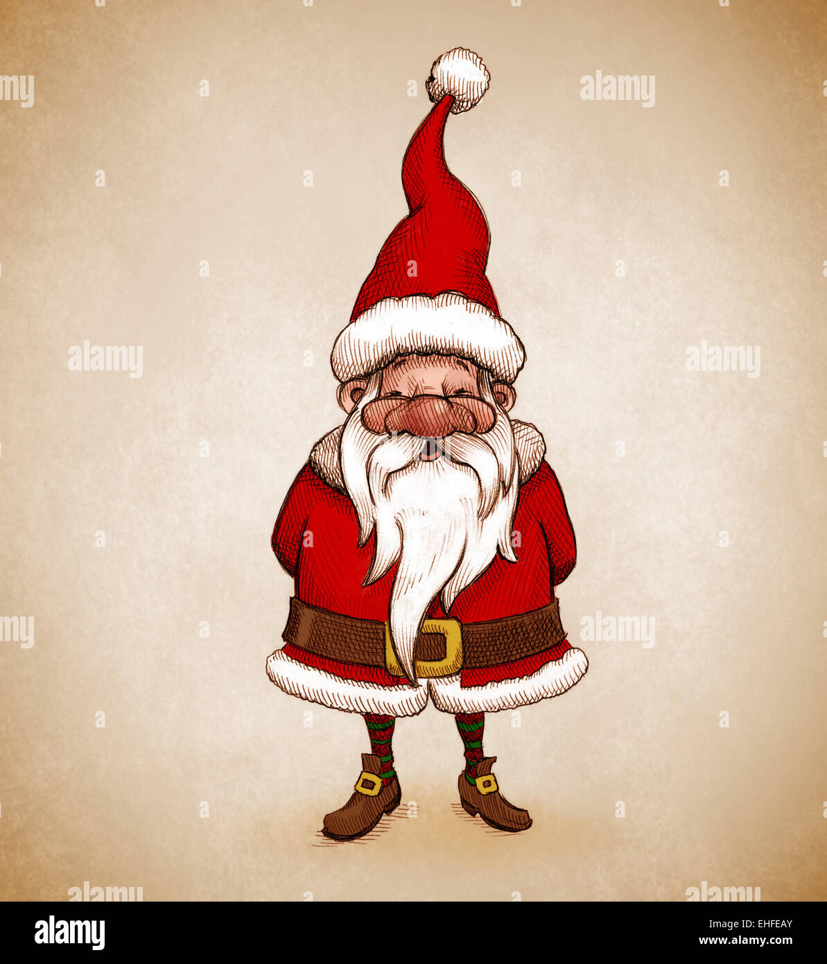 Old santa drawing hi-res stock photography and images - Alamy