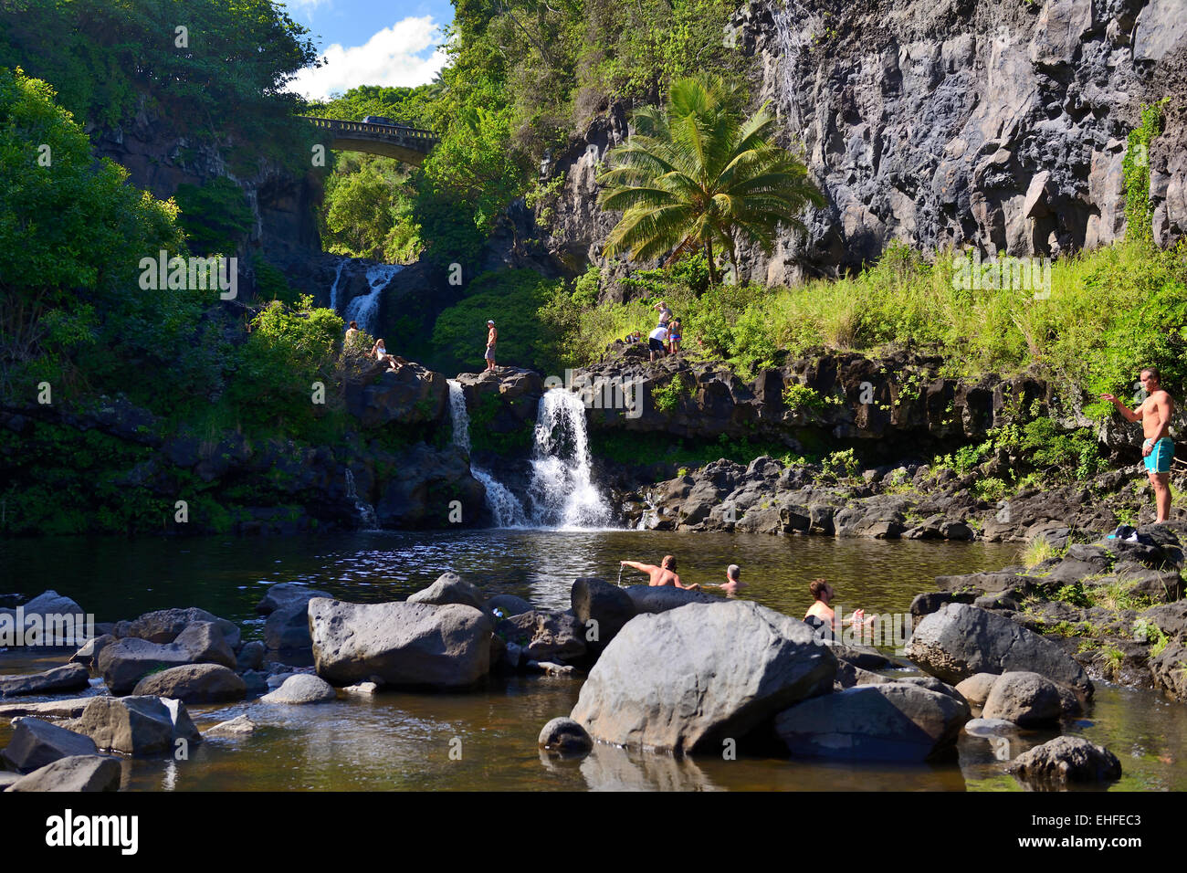 Ohe'o Gulch in Haleakala National Park, Maui, Hawaii, USA Stock Photo ...
