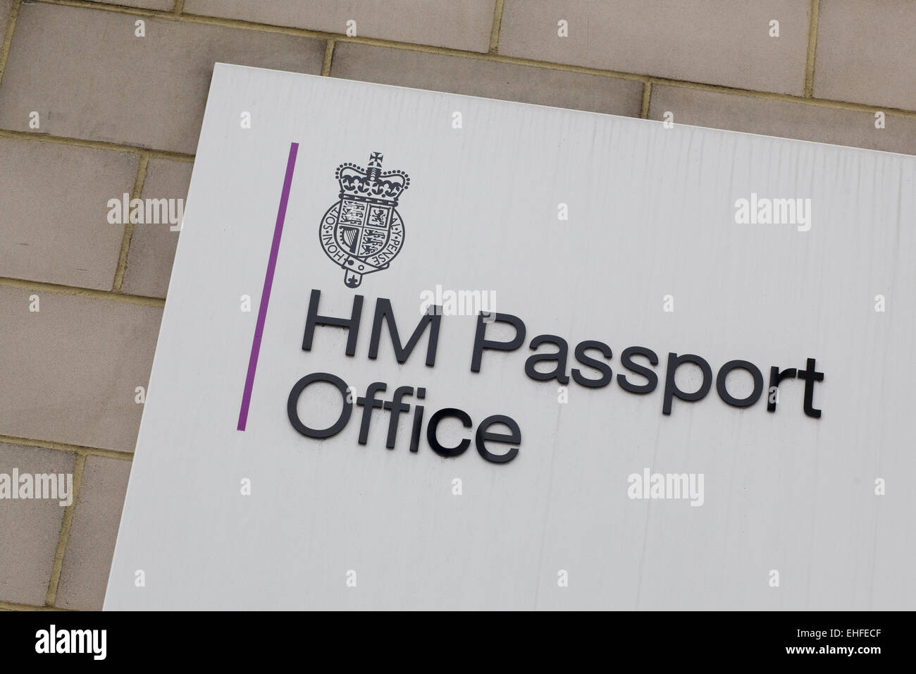 Singage outside the Identity and Passport Service Building Stock Photo ...