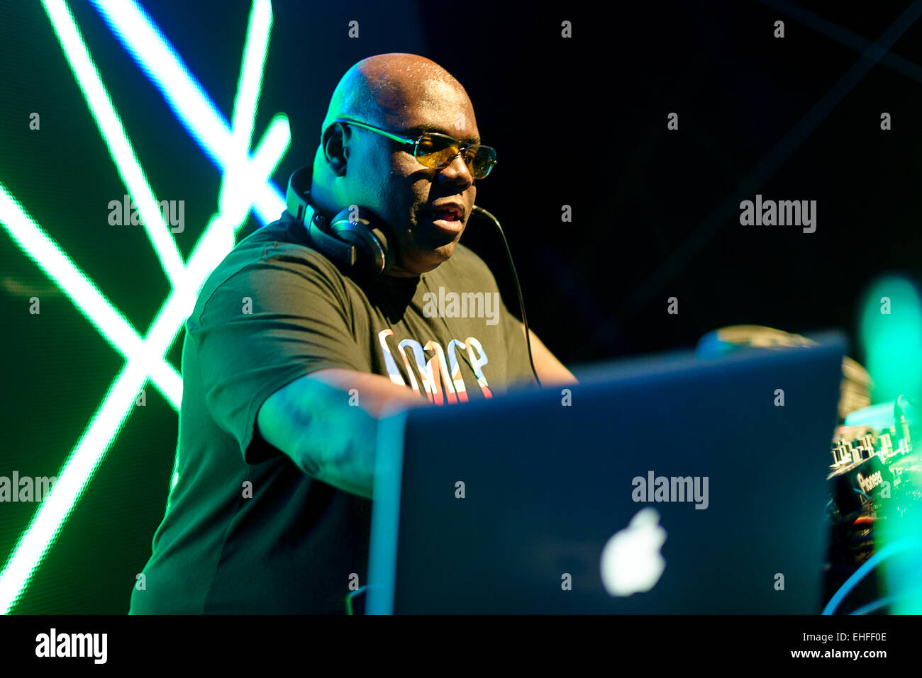 Carl Cox Djing at IMS party at Dalt Villa Ibiza on 25th May 2012 Stock ...