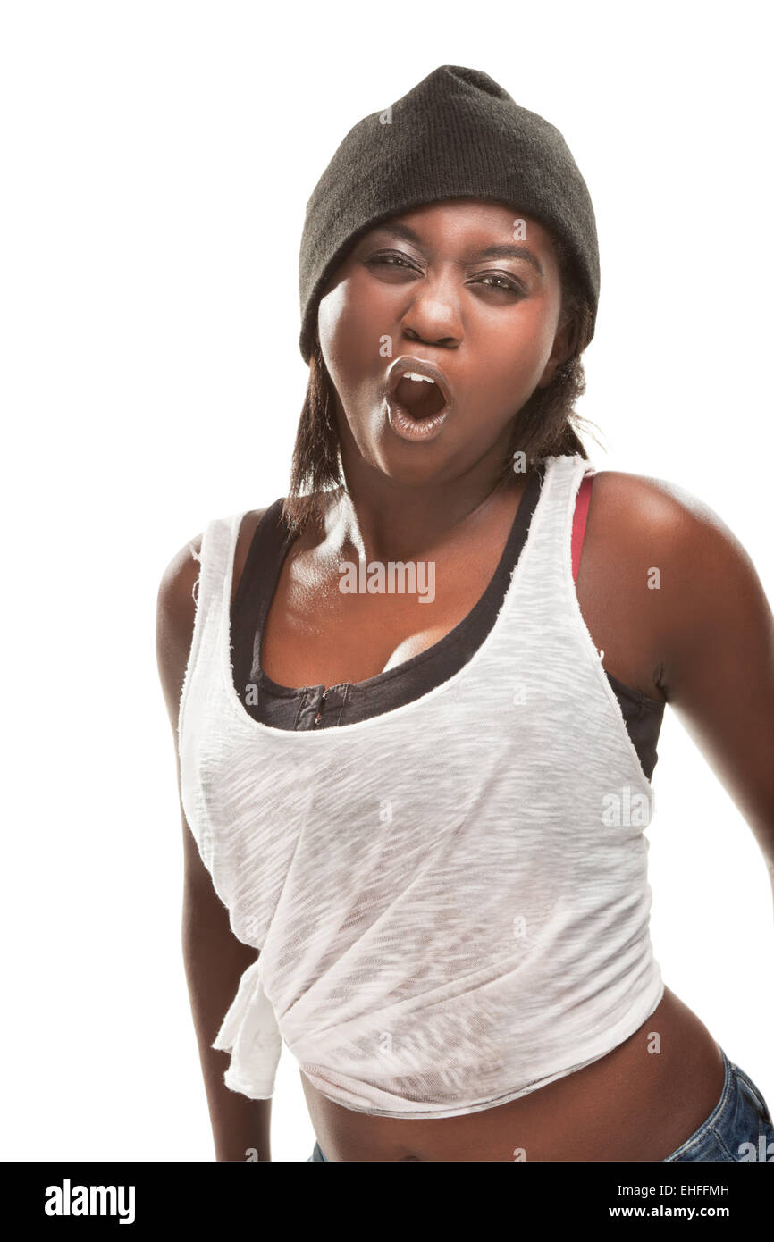 young african woman dancing hip-hop Stock Photo - Alamy young african woman dancing hip-hop Stock Photo - Alamy