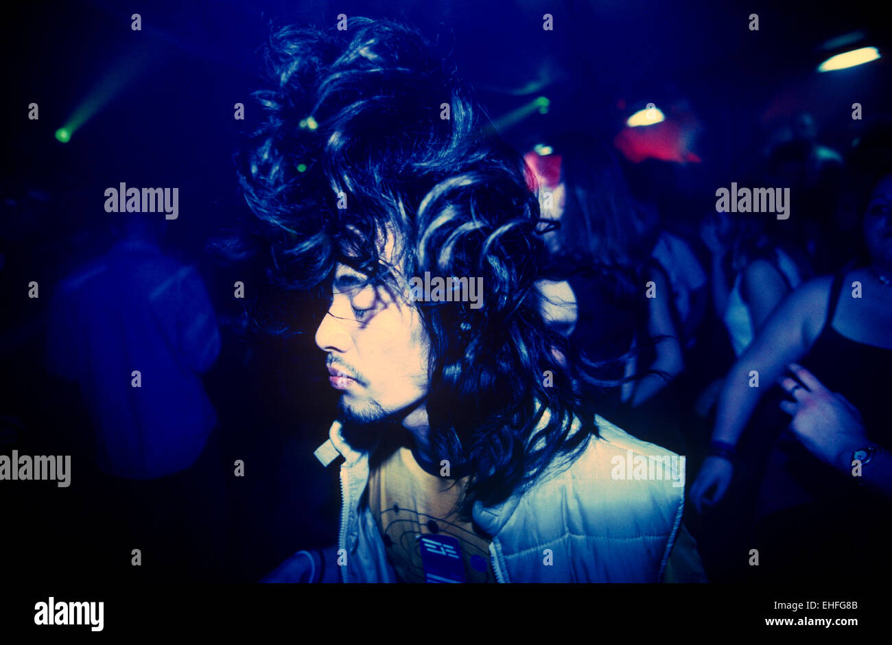 Japanese guy dancing at The End nightclub Stock Photo - Alamy