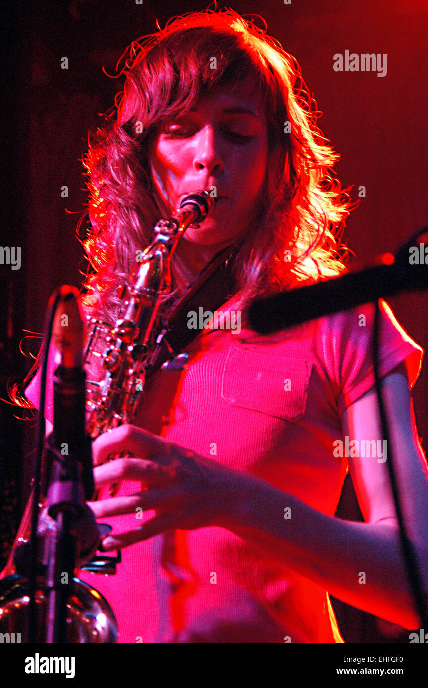 The Zutons performing on stage Stock Photo - Alamy