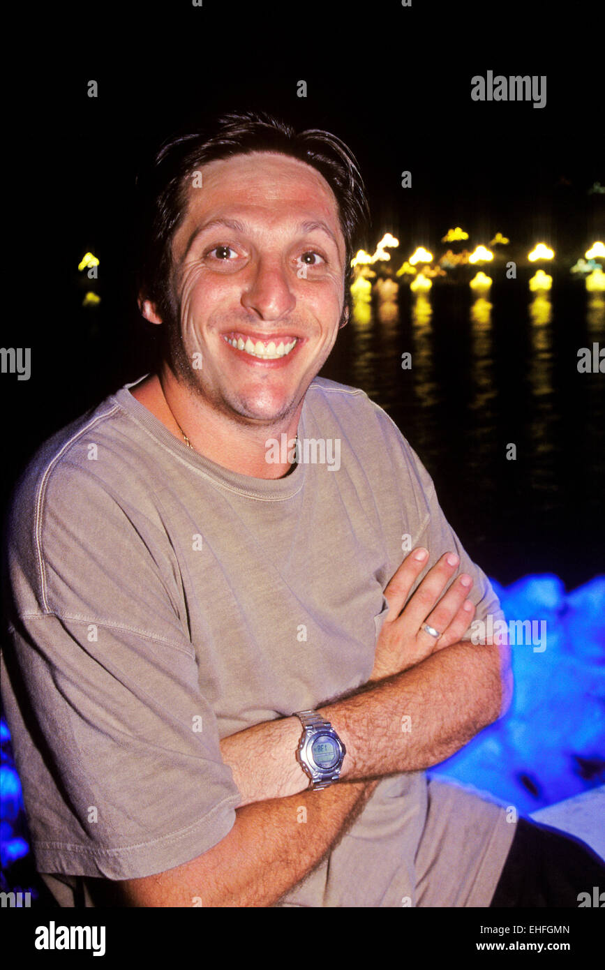 Brandon Block on the terrace at El Divino in Ibiza Stock Photo - Alamy