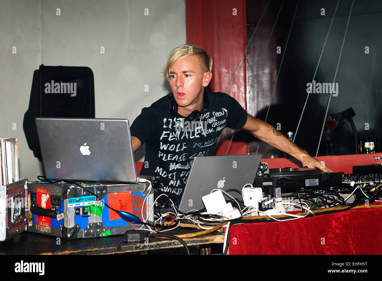 Richie Hawtin DJing live at Haywire at Rouge London Stock Photo - Alamy
