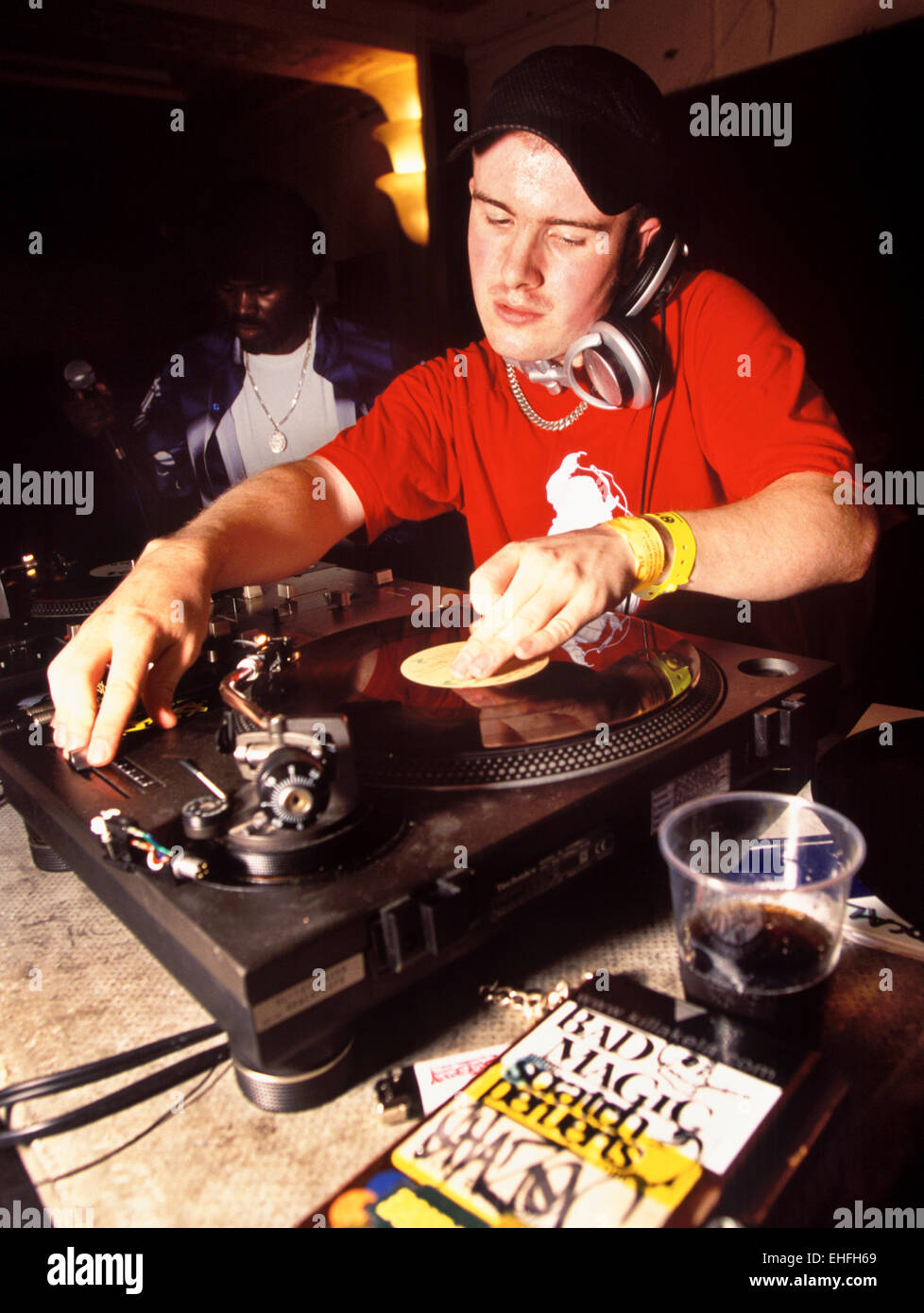 DJ Plus 1 at the decks at Clash Of The Titans at Brixton Academy London ...