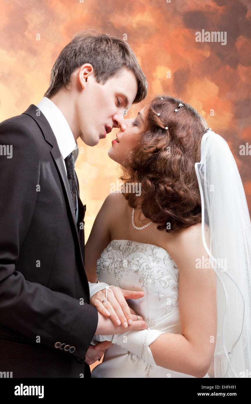 Beautiful wedding couple Stock Photo - Alamy