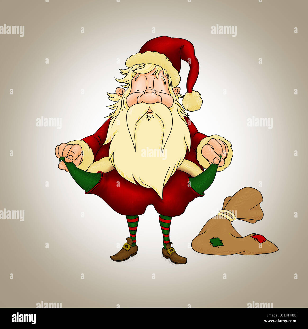 Santa Claus crisis Stock Photo - Alamy