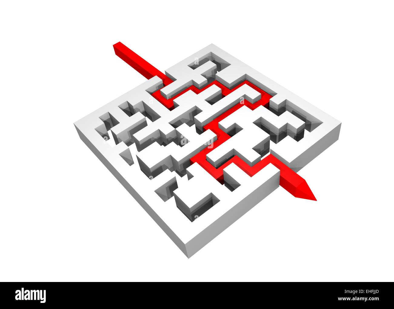 3d labyrinth with way out Stock Photo - Alamy