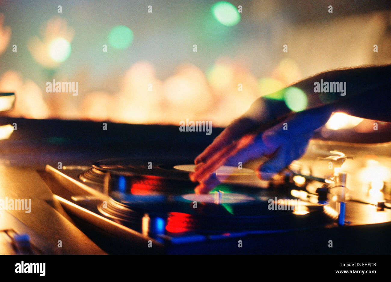Hands on decks at Slinky at The Opera House Bournemouth Stock Photo - Alamy