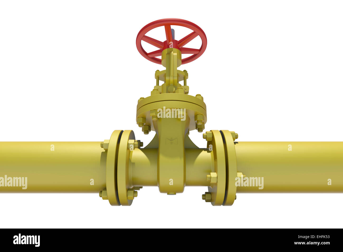 Highly detailed three-dimensional model valves and pipes Stock Photo ...