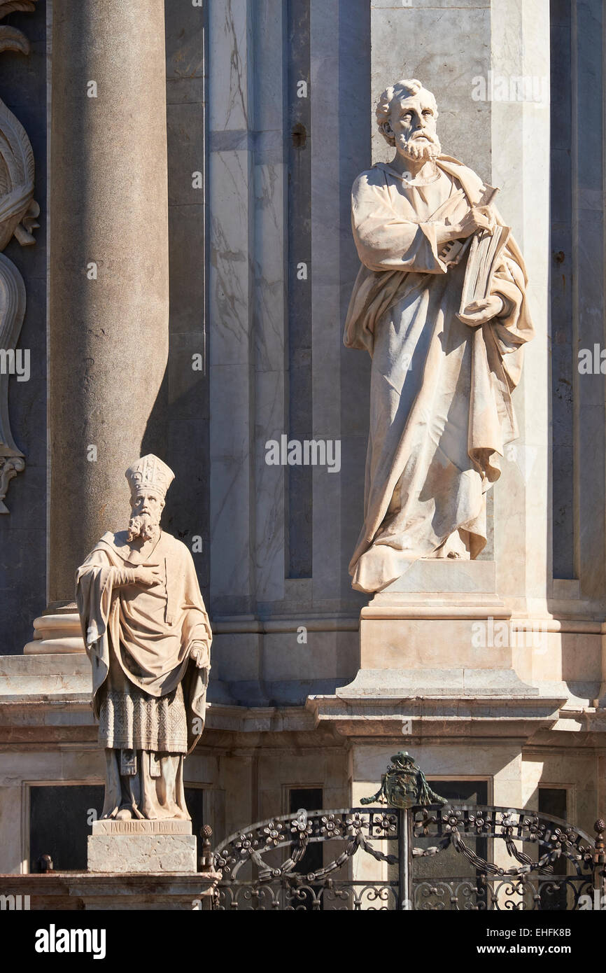 Cathedral of Saint Agatha, Catania, Sicily. Duomo di Catania. Religious ...