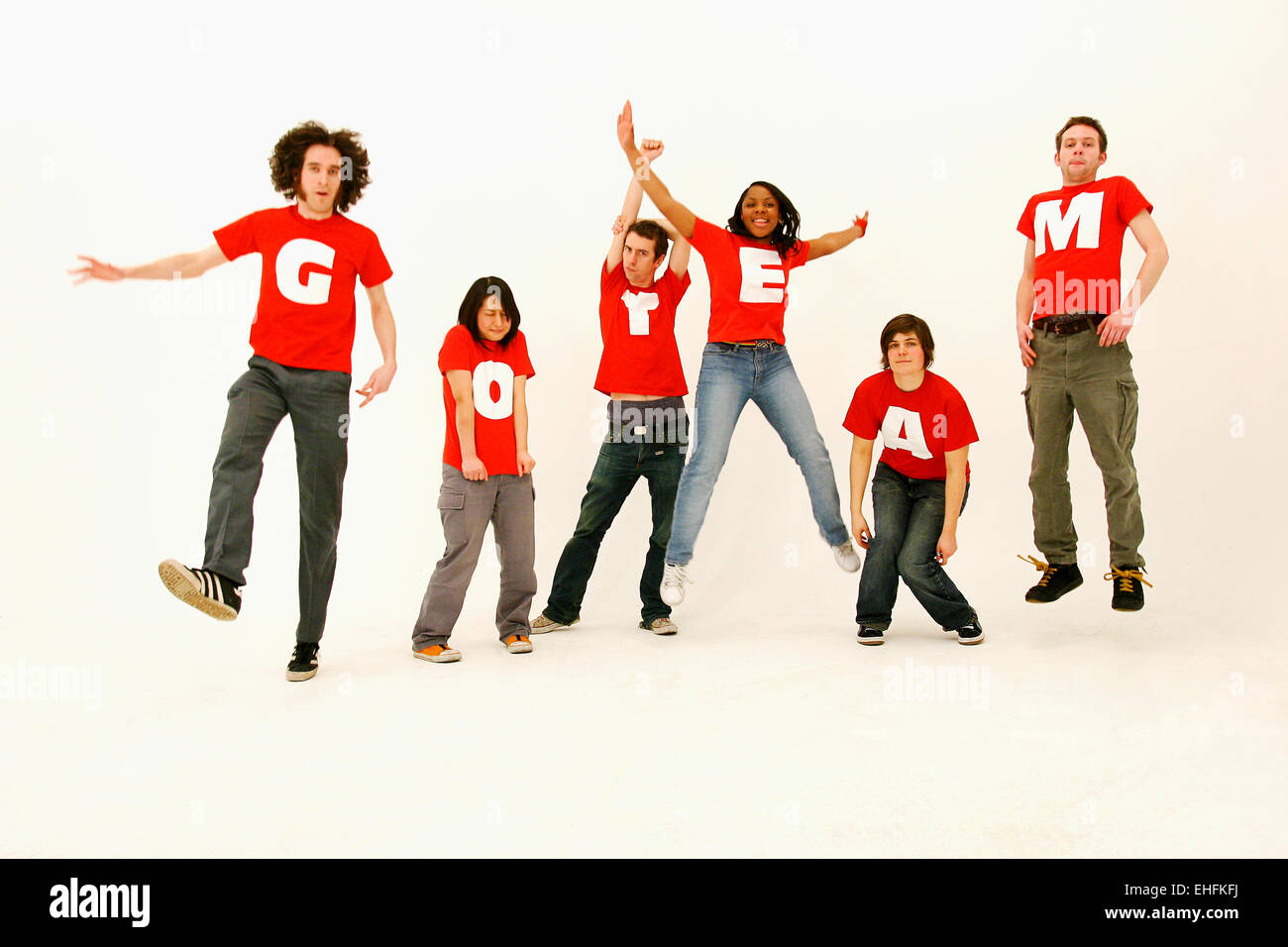 Portrait of The Go! Team Stock Photo - Alamy