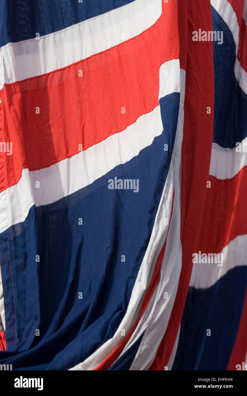 Union Jack Flag hanging in London Stock Photo - Alamy