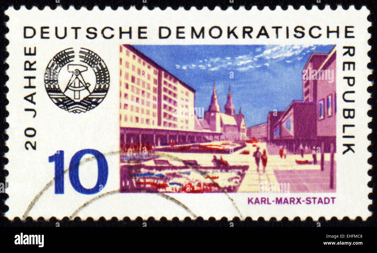 GDR - CIRCA 1969: a stamp printed in GDR (East Germany Stock Photo - Alamy