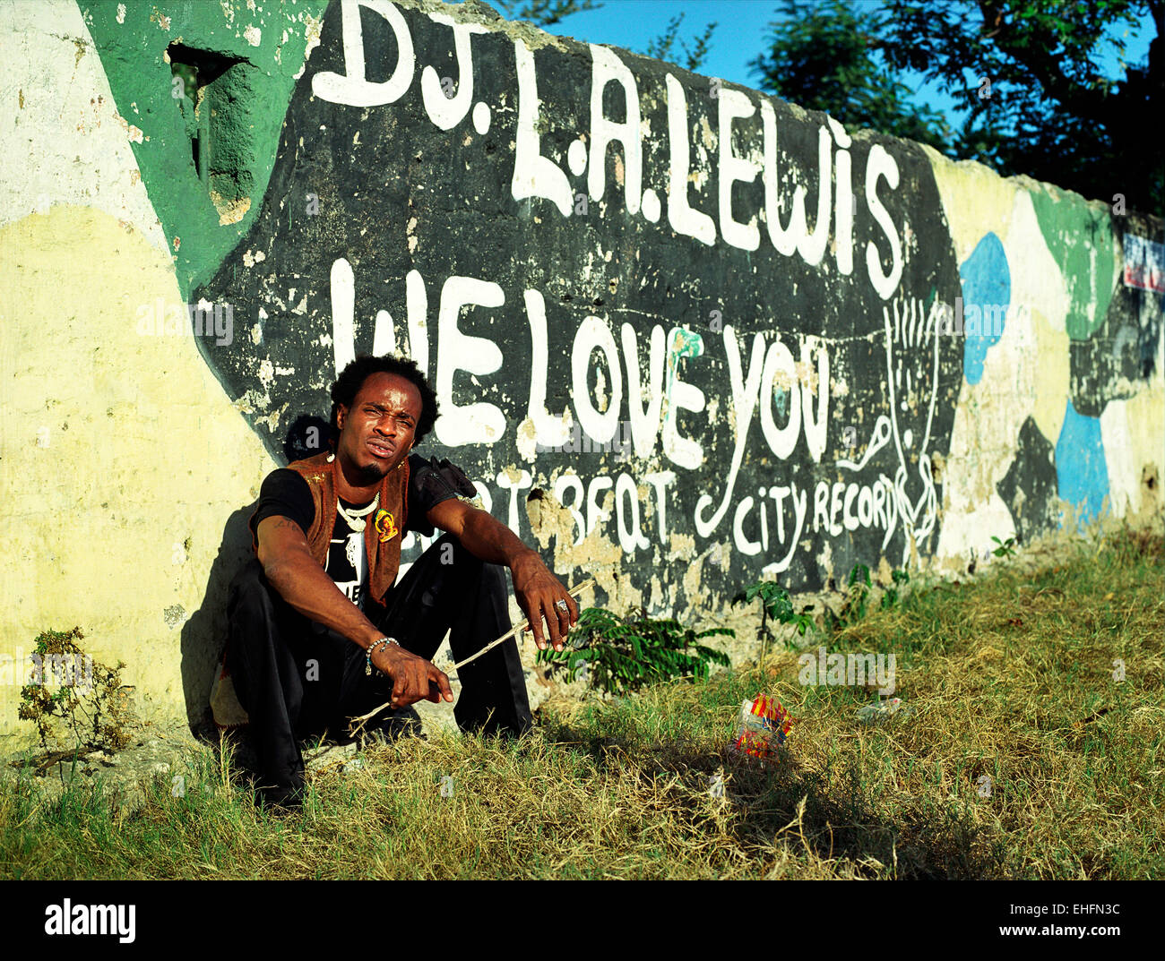 Portrait of LA Lewis in Trenchtown Kingston Jamaica Stock Photo - Alamy