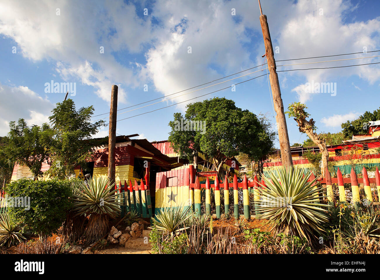 Boboshanti Rasta Camp outside Kingston Jamaica Stock Photo - Alamy