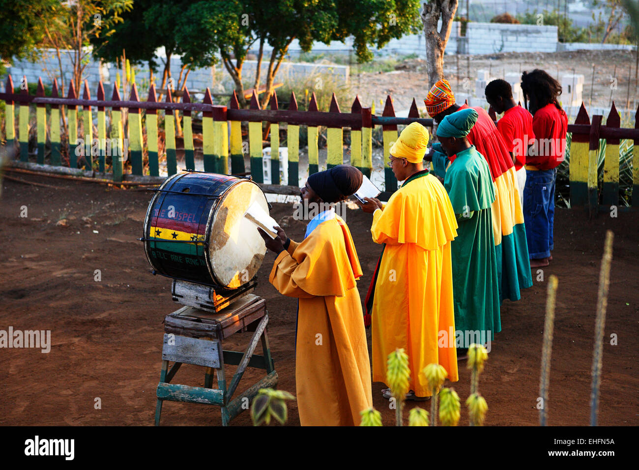 Boboshanti Rasta Camp outside Kingston Jamaica Stock Photo - Alamy